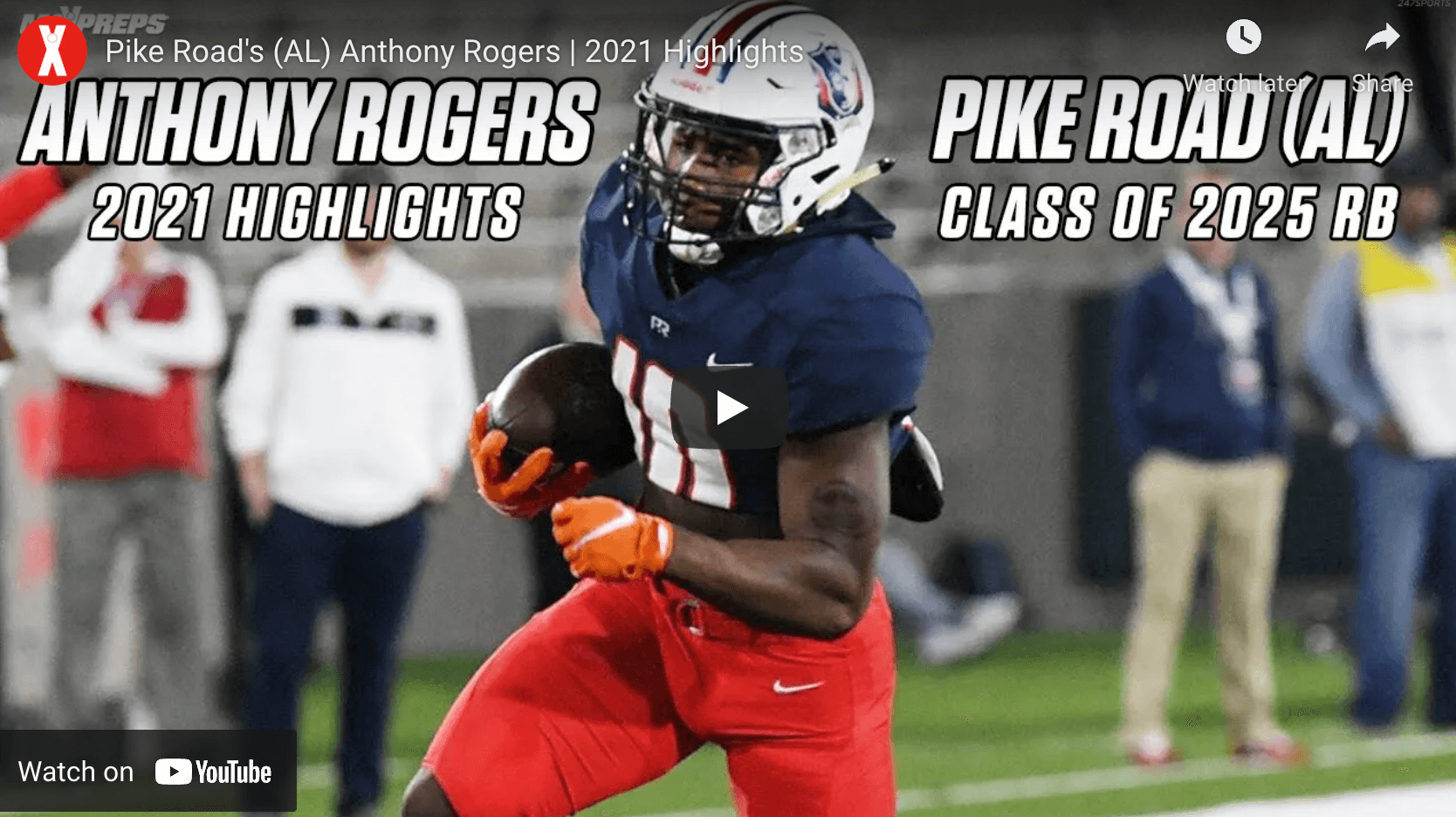 Is Anthony Rogers the Best RB in the Class of 2025? - Pike Road Football